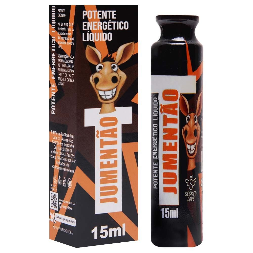 Estimulante Jumentão Bebida Energética Excitante 15Ml - Cereja Picante